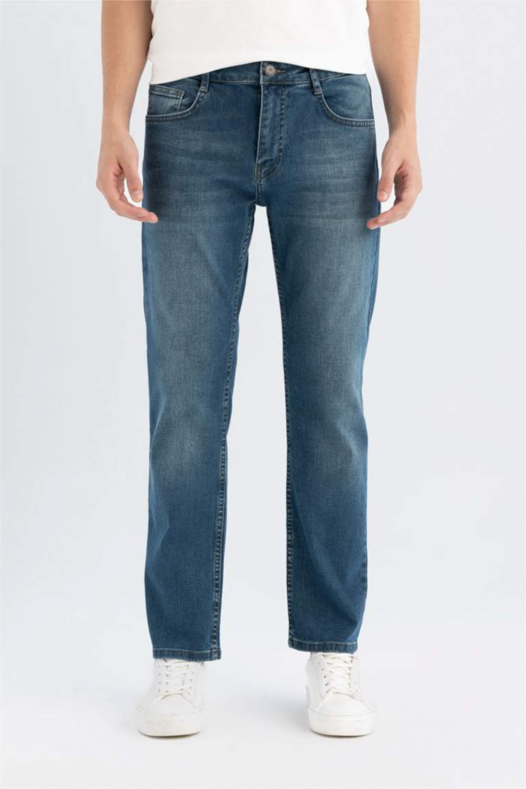 Vert HOMME Pantalon Jean coupe régulière Sergio Jambe Droite Taille ...