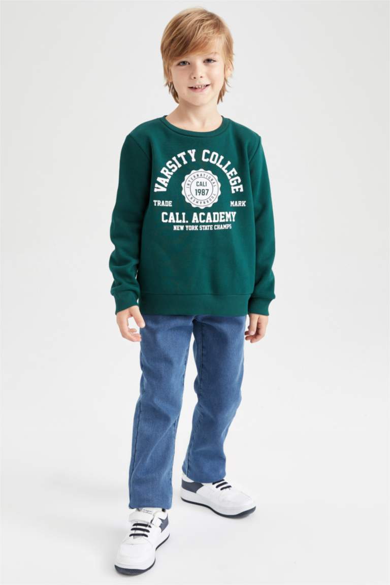 Vert GARÇONS Sweat- Shirt Tissu Sweat Épais Coupe Régulière Col rond ...