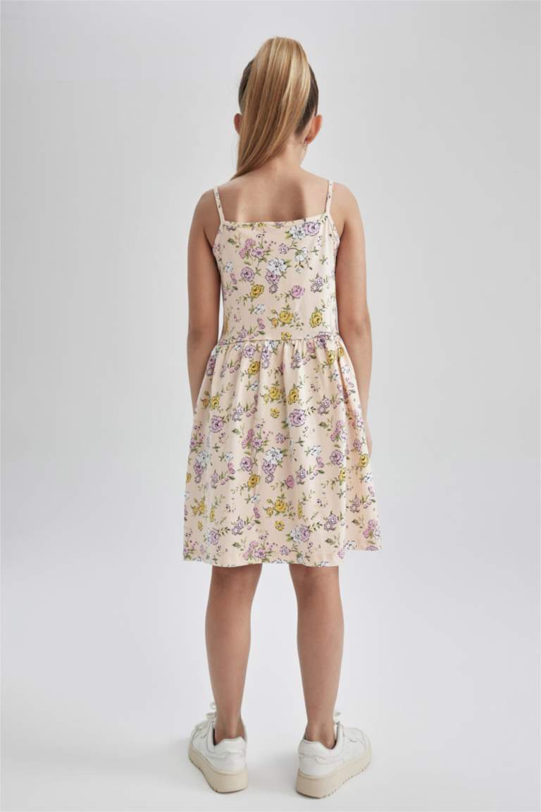 Pink GIRLS & TEENS Girl Regular Fit Floral Patterned Strap Cotton ...