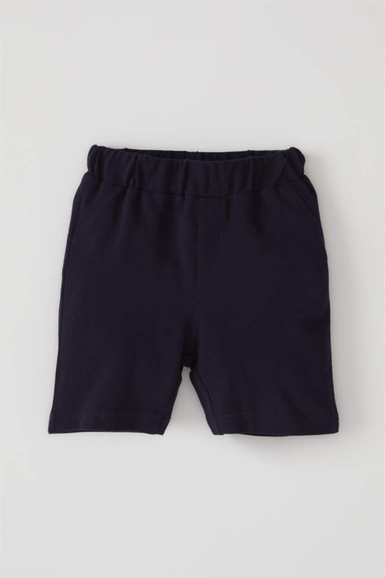 Navy BABY BOY Basic Knit Shorts 1991771 | DeFacto