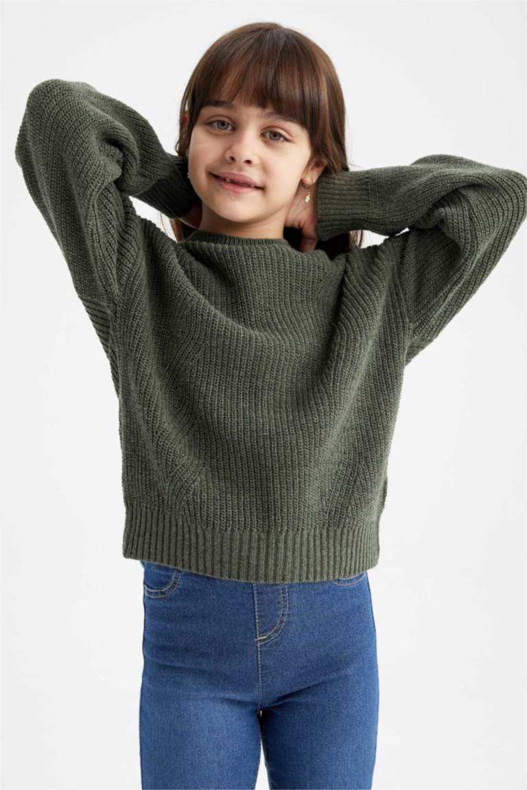 Turquoise GIRLS & TEENS Girl Regular Fit Crew Neck Pullover 2505757 ...