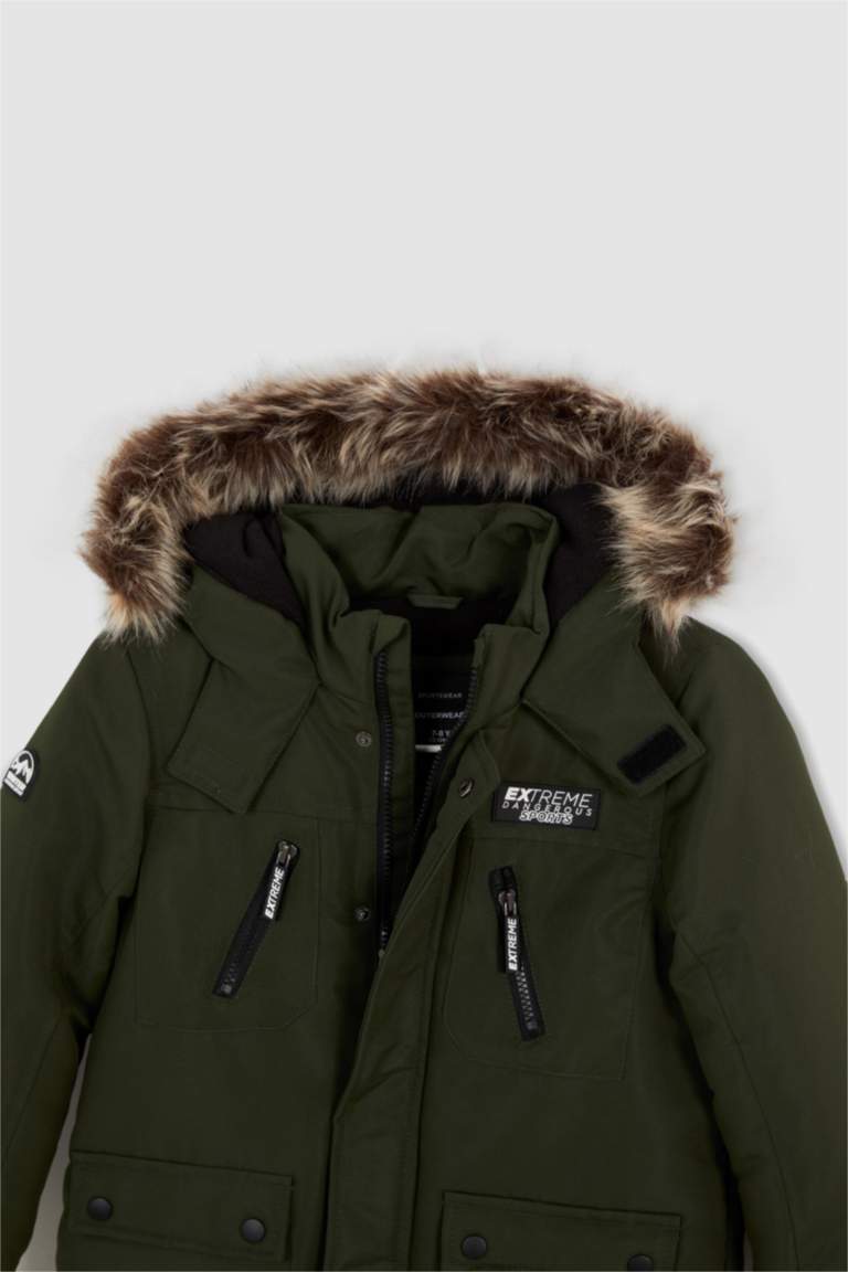 Хаки Мальчики и подростки Парка стандартного кроя для мальчиков 2053665 ...