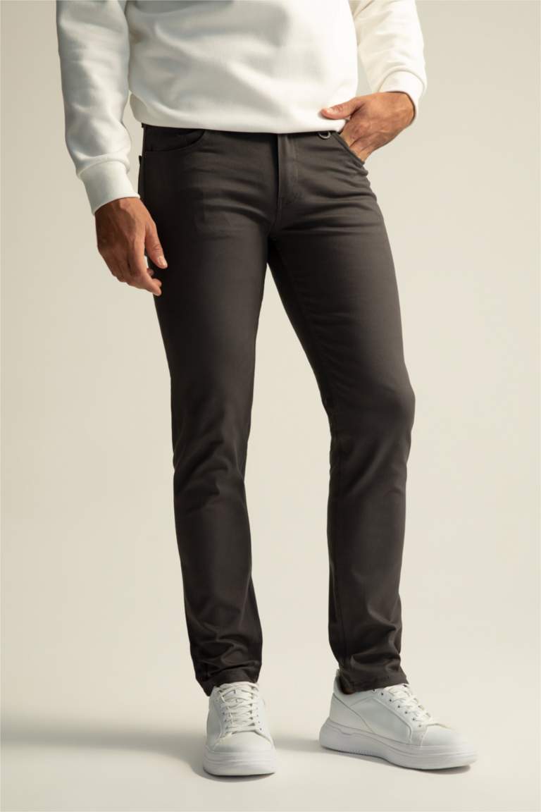Anthracite MAN Extra Slim Fit Basic Chino Trousers 2545148 | DeFacto