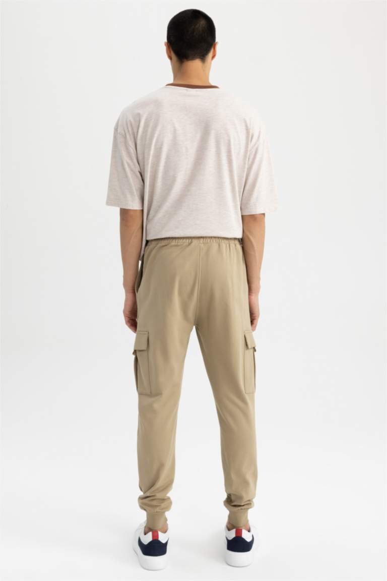 Beige MAN Slim Fit Cargo Pocket Jogger Sweatpants 2746930 | DeFacto