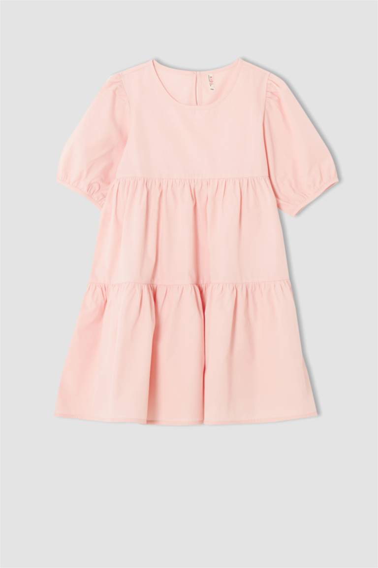 Pink Girls & Teens Girl Half Sleeve Poplin Dress 2086683 | DeFacto