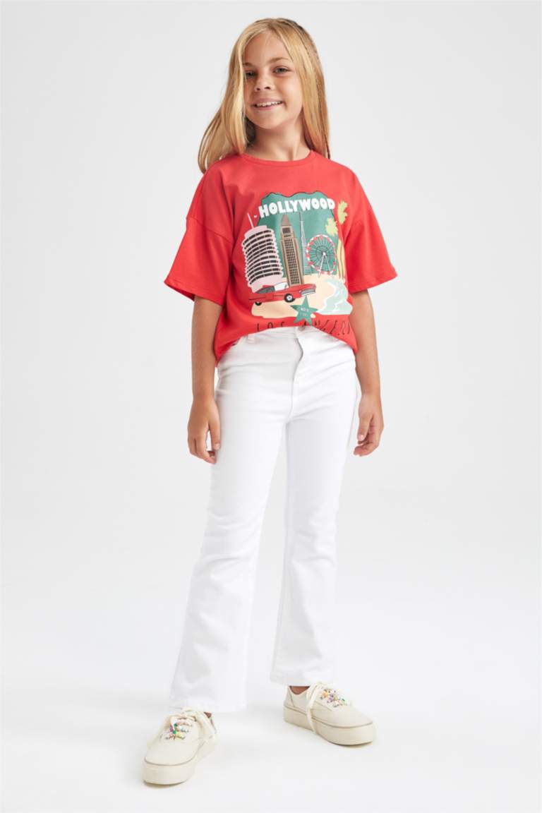 White GIRLS & TEENS Girls' Wide Leg Wide Leg Pants 2672773 | DeFacto