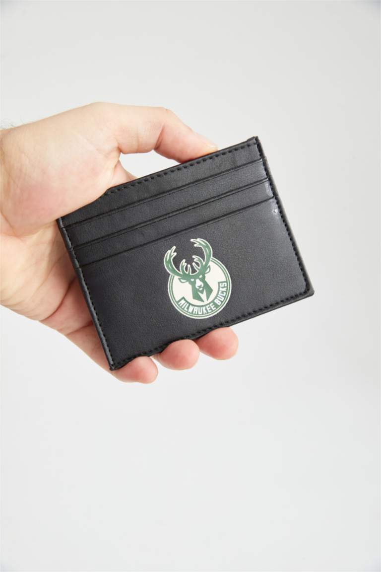 Siyah Erkek Erkek NBA Milwaukee Bucks Suni Deri Kartvizit 2464615 | DeFacto
