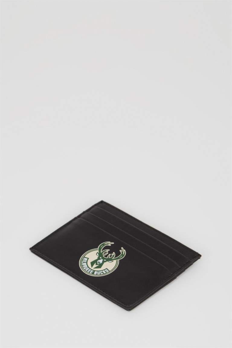 Siyah Erkek Erkek NBA Milwaukee Bucks Suni Deri Kartvizit 2464615 | DeFacto