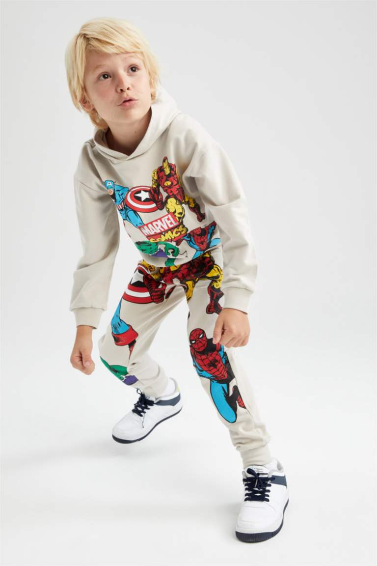 Ecru Boys & Teens Regular Fit Licensed by Marvel Normal Waist Trousers ...