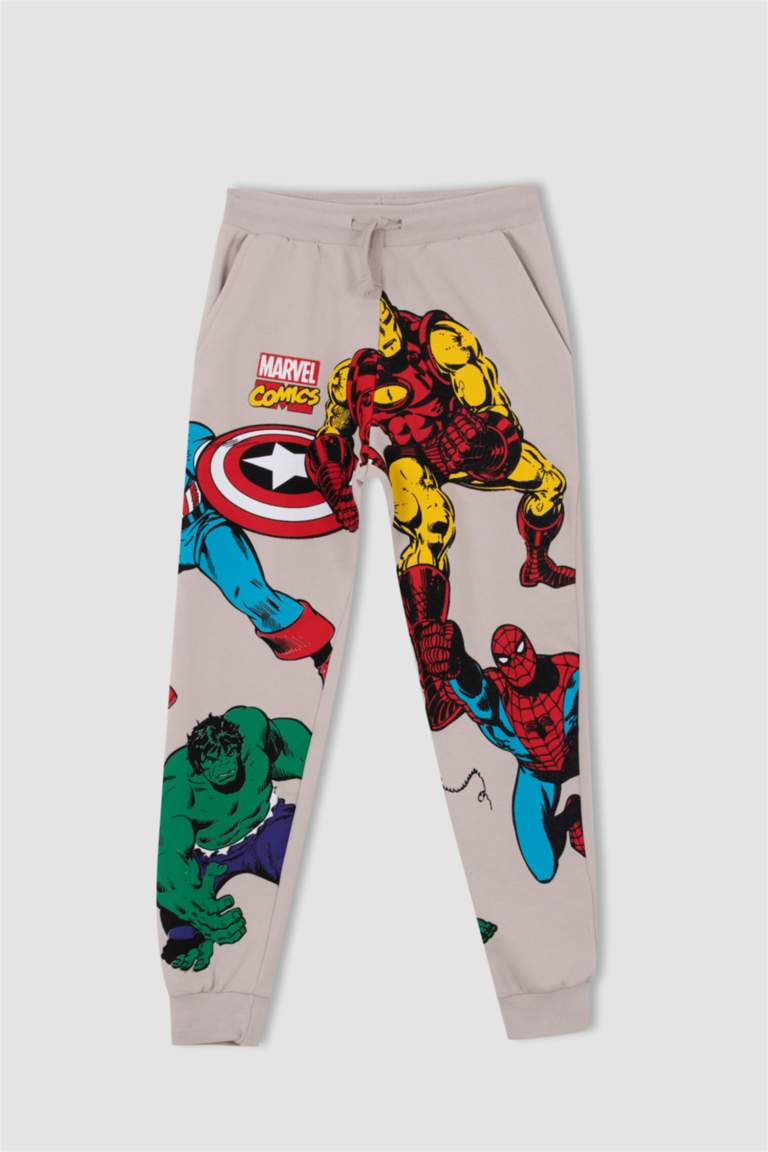 Écru GARÇONS Bas de survêtement de jogging coupe slim sous licence ...