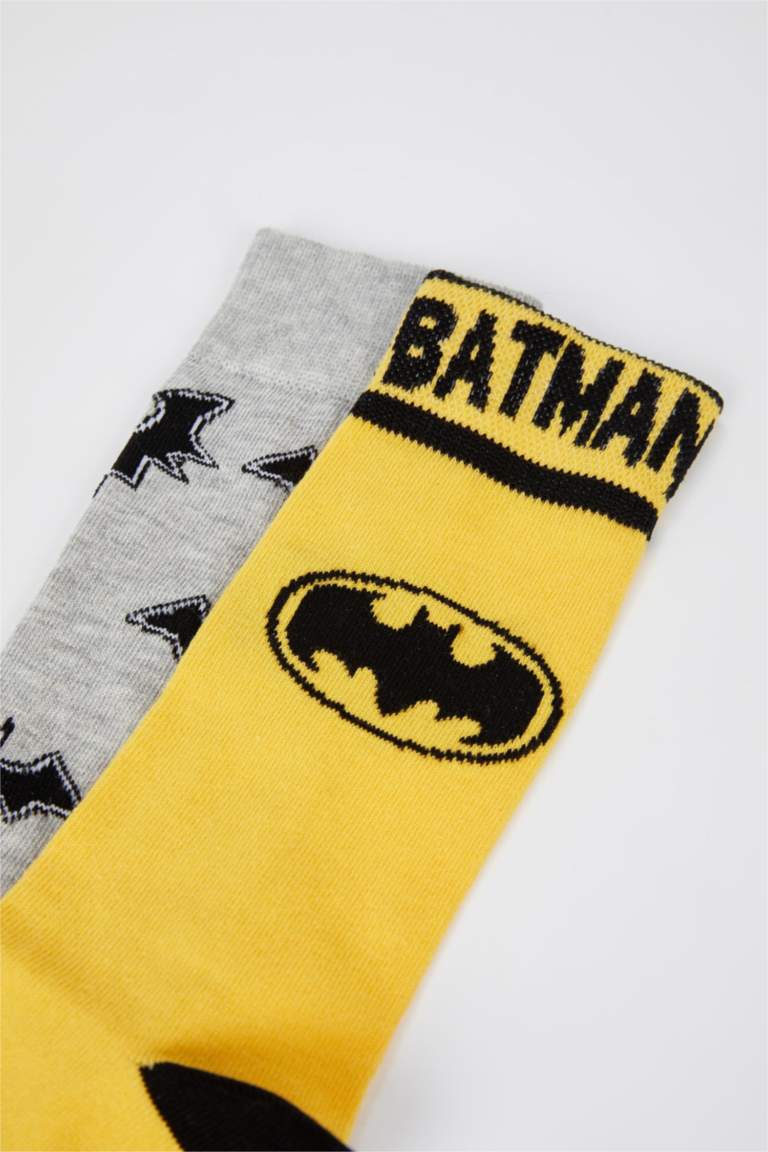 Mixed Color MAN Man Batman Cotton 2 Piece Long Socks 2700535 | DeFacto