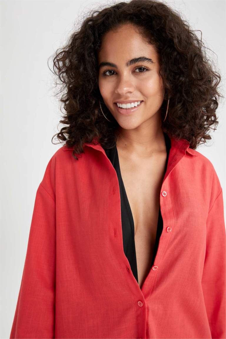 Red Woman Coool Regular Fit Cotton Beachwear 2300423 | DeFacto