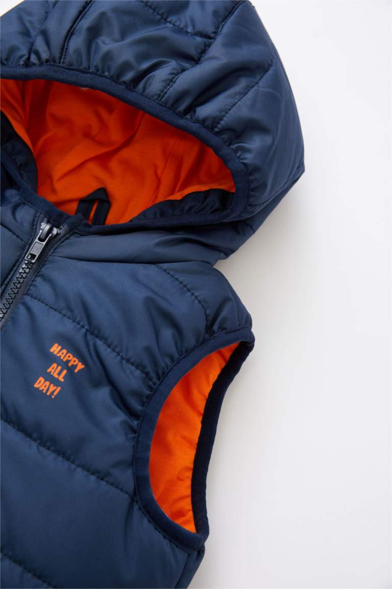 Navy BABY BOY Sleeveless Double Sided Puffer Vest 2384075 | DeFacto
