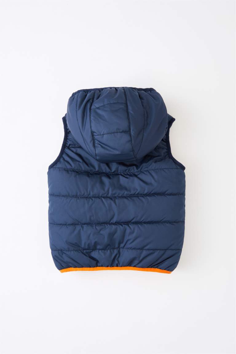 Navy BABY BOY Sleeveless Double Sided Puffer Vest 2384075 | DeFacto