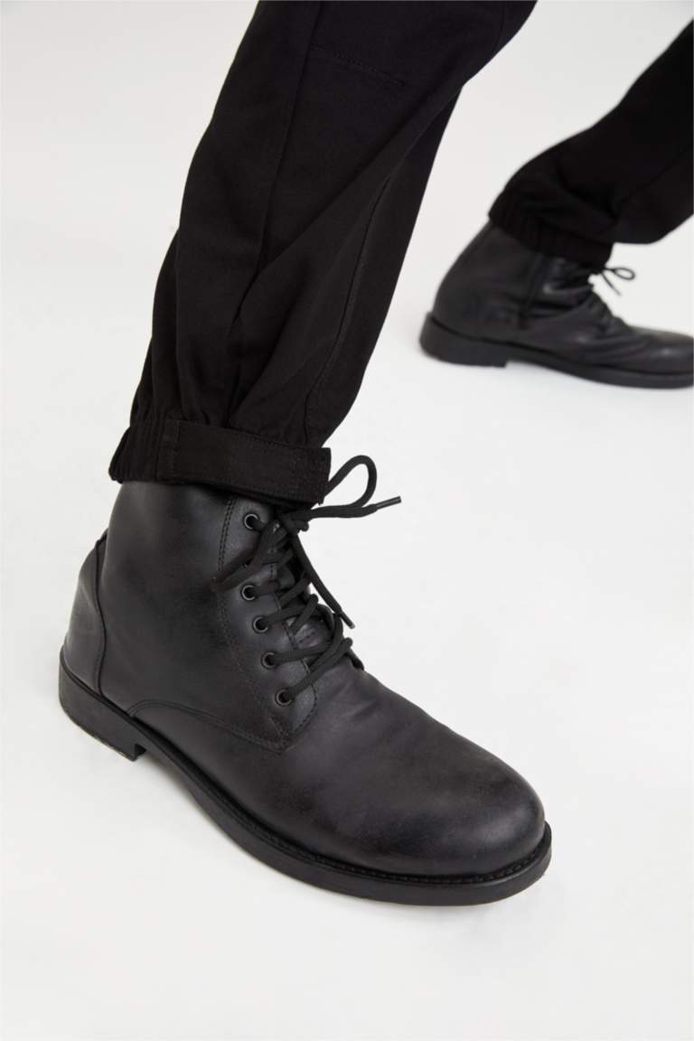 Black MAN Oversize Fit Tie Waist Joggers 2400661 | DeFacto