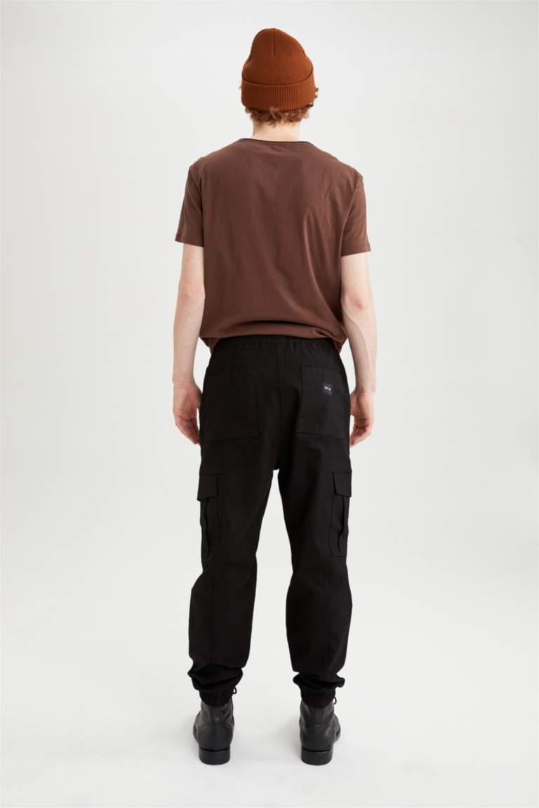 Black MAN Oversize Fit Tie Waist Joggers 2400661 | DeFacto