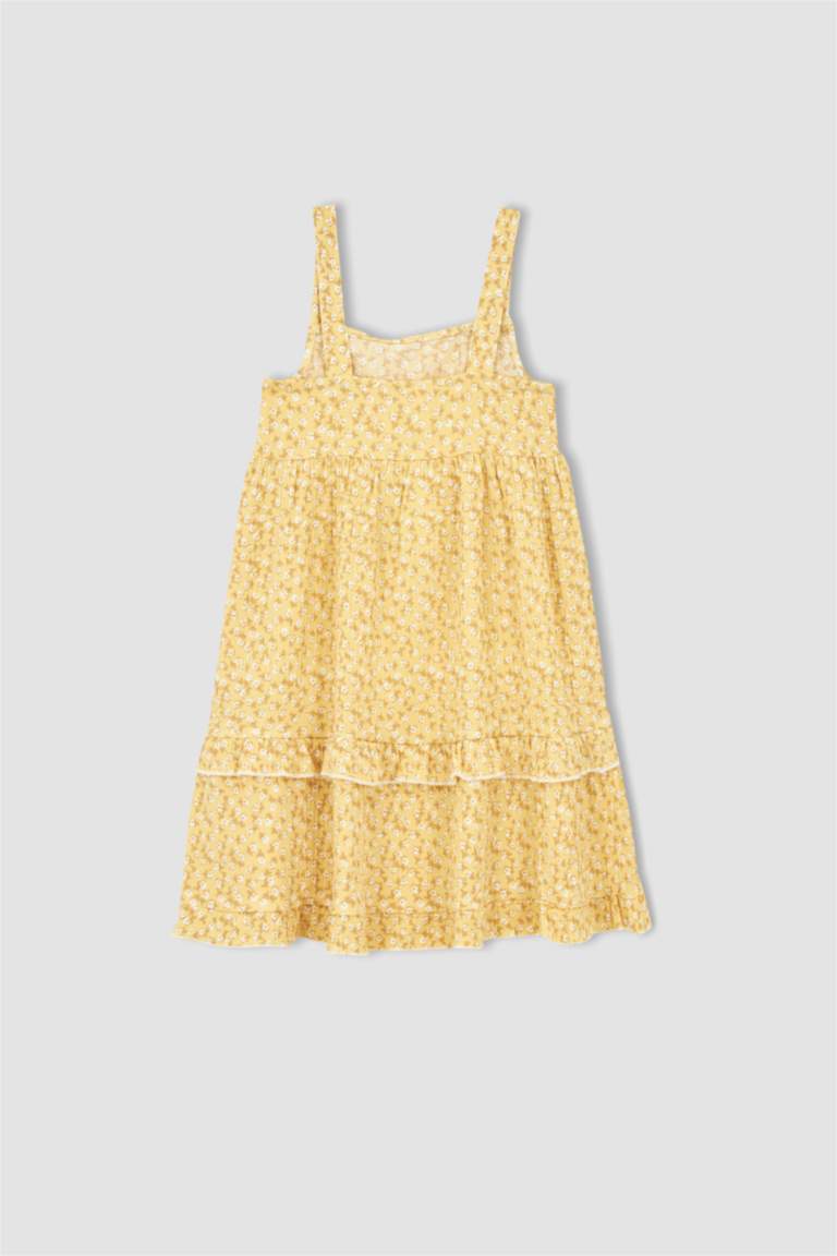 Brown GIRLS & TEENS Girl Patterned Strap Dress 2473955 | DeFacto