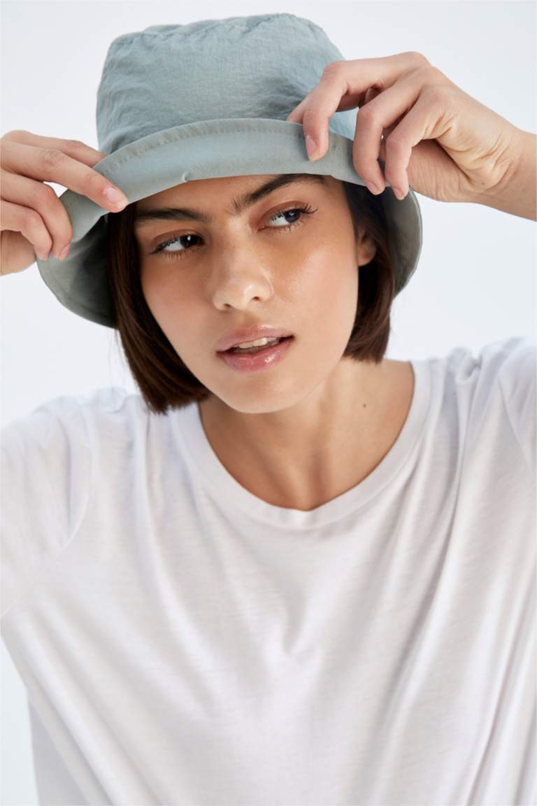 Blue WOMAN Women Cotton Bucket Hat 2418610 | DeFacto
