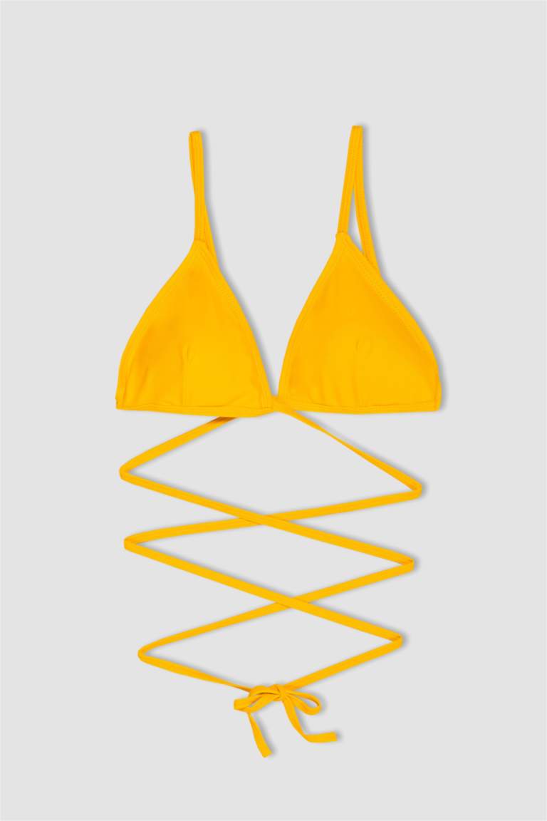 Sarı Kadın Fall in Love Regular Fit Bikini Üstü 2394220 | DeFacto