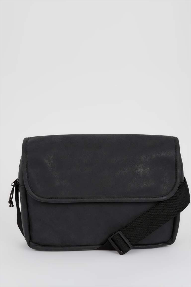 اسود رجالي شنطة كتف رجالي جلد صناعي 2424896 | DeFacto