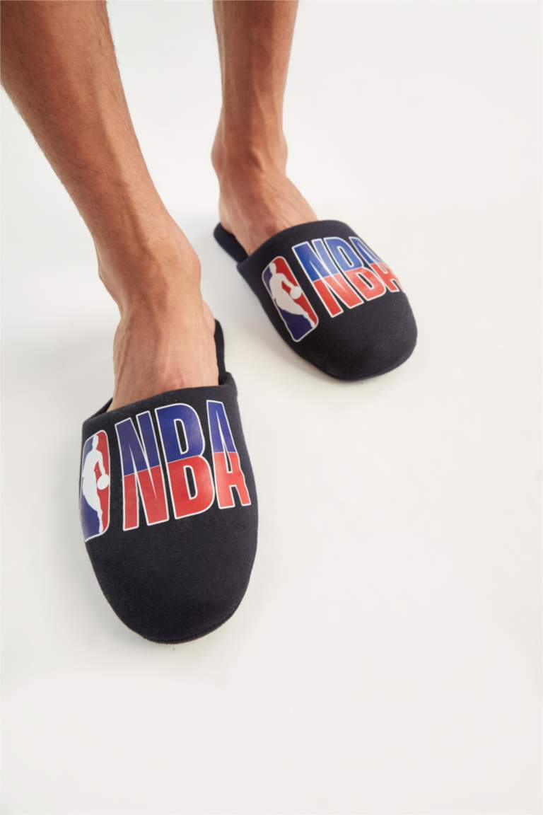 Navy MAN Men's NBA Licensed Panduf Indoor Slippers 2431755 | DeFacto