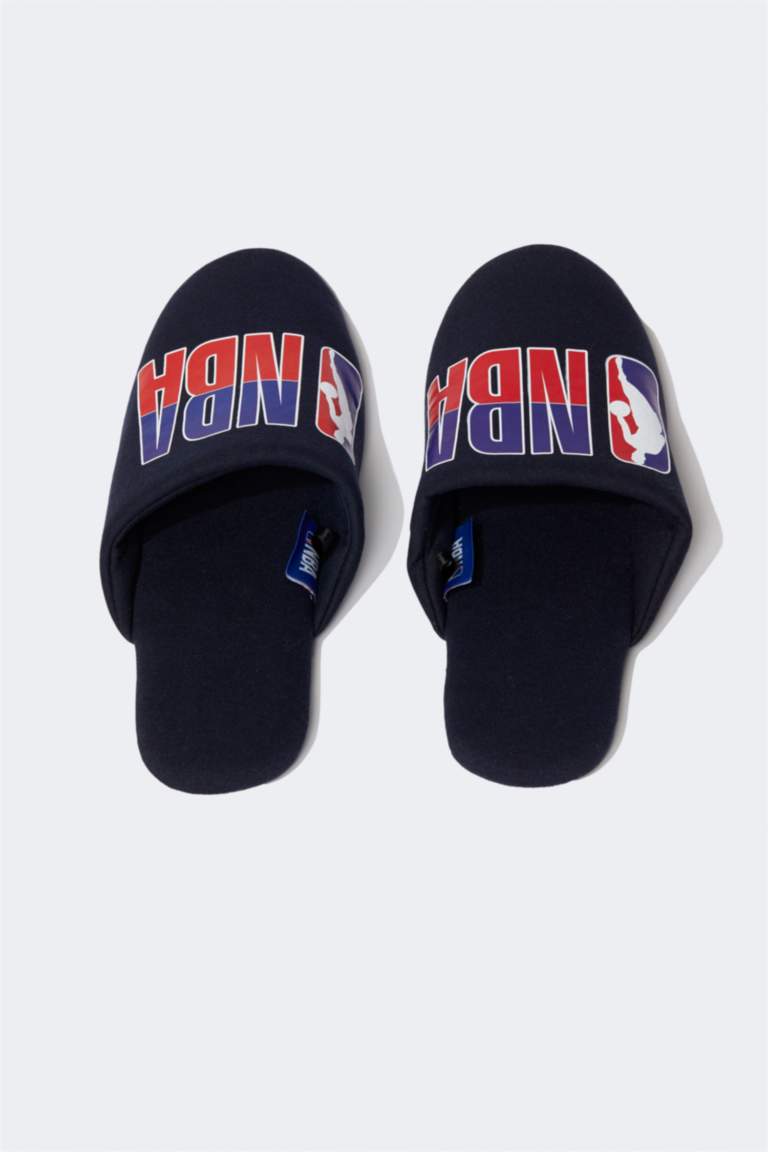 Navy MAN Men's NBA Licensed Panduf Indoor Slippers 2431755 | DeFacto