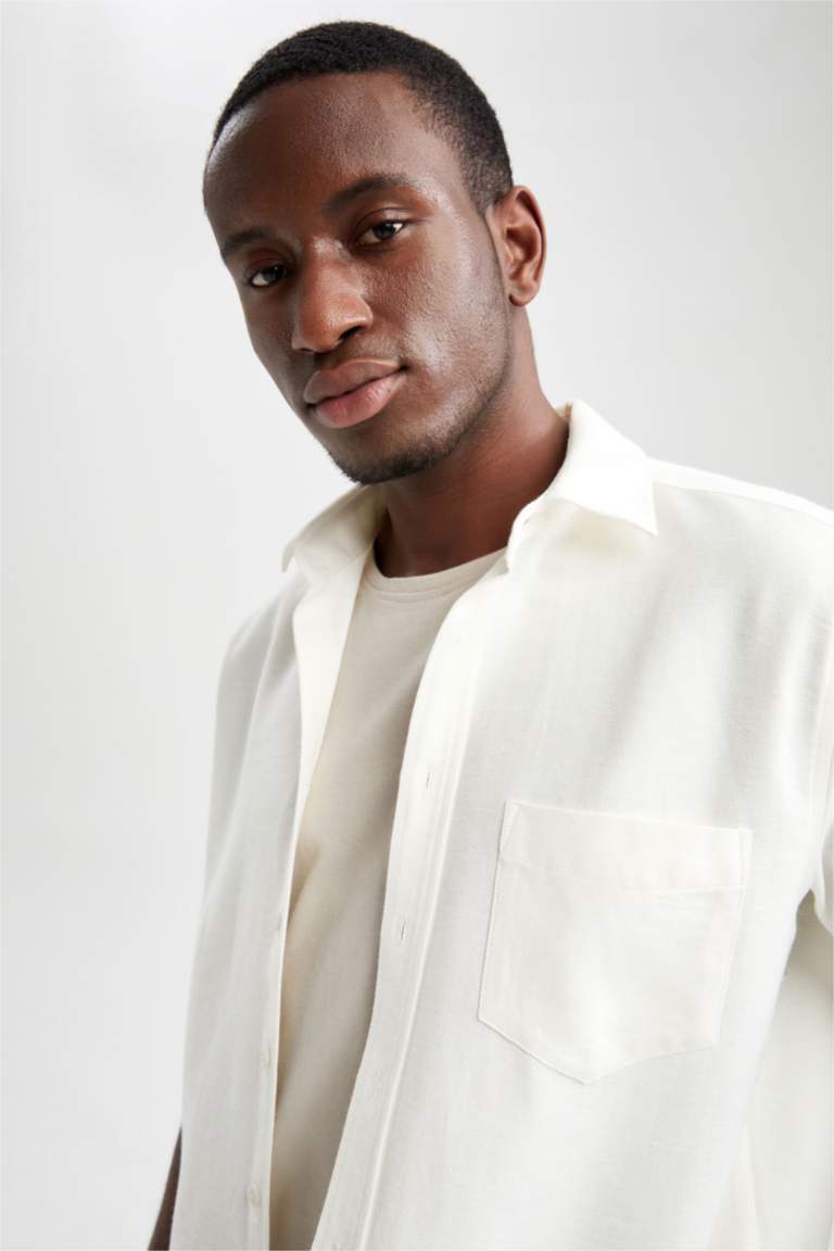 Blanc HOMME Chemise à manches courtes coupe classique 2418377 | DeFacto