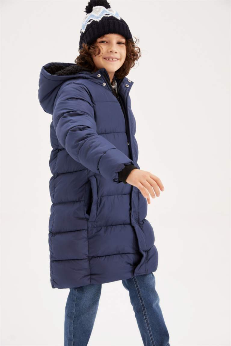 Indigo BOYS & TEENS Boy Waterproof Plush Lined Long Puffer Jacket ...