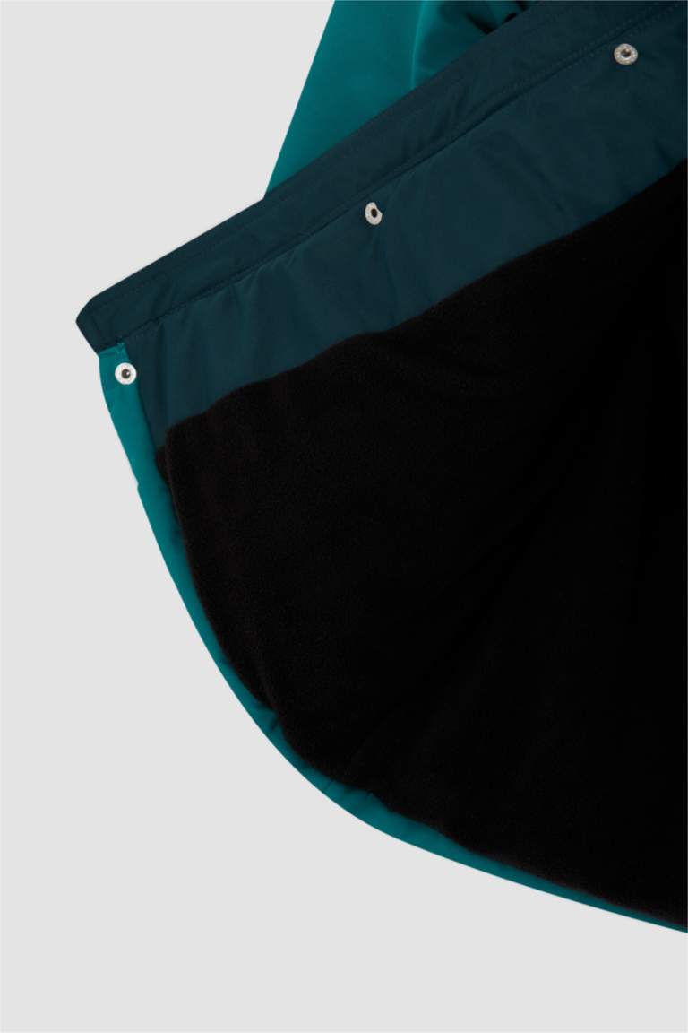 Green BOYS & TEENS Boy Waterproof Hooded Fleece Lining Puffer Jacket ...