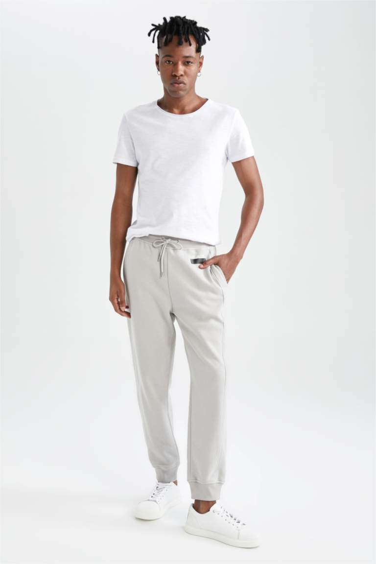 Gris HOMME Pantalon de survêtement Fleto Slim Fit en tissu épais avec ...