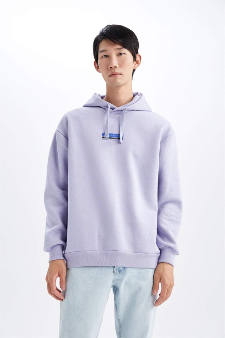 Violet HOMME Sweat À Capuche İmprimé Oversize Avec Plume Douce À L ...