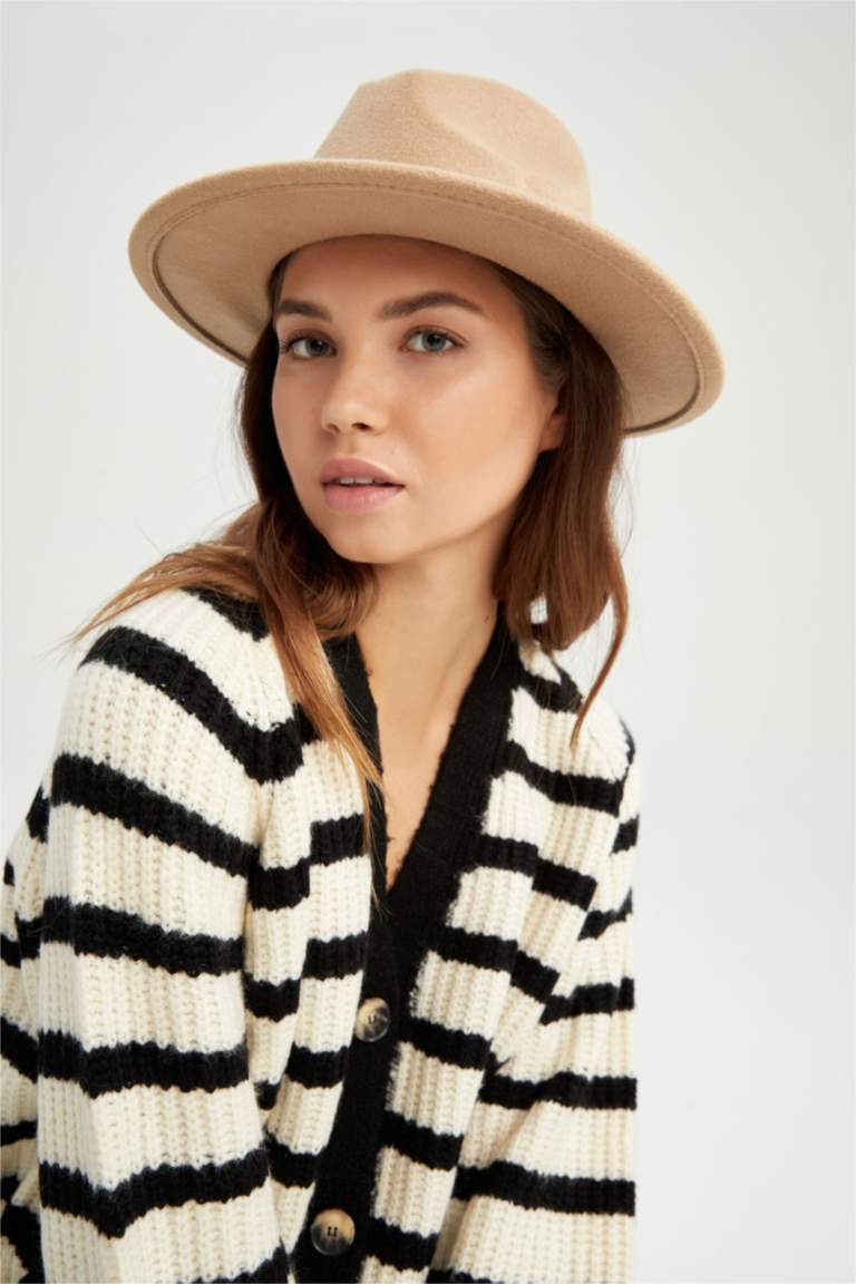 Bej Kadın Kadın Kaşe Fötr Şapka 2547604 | DeFacto