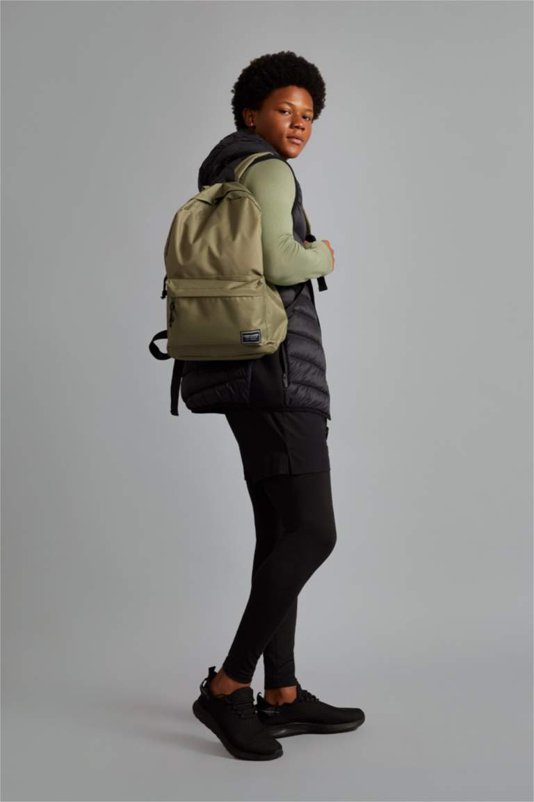 Khaki MAN Unisex Waterproof Fabric School Backpack 2800063 | DeFacto