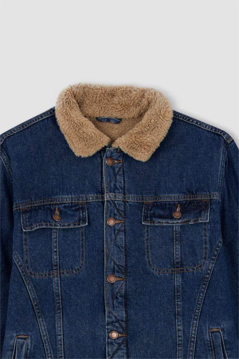 Blue MAN Slim Fit Jacket 2667826 | DeFacto