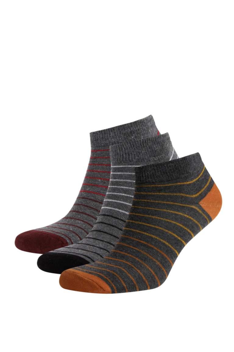 Mixed Color MAN Men 3 Pack Cotton Booties Socks 2654863 | DeFacto
