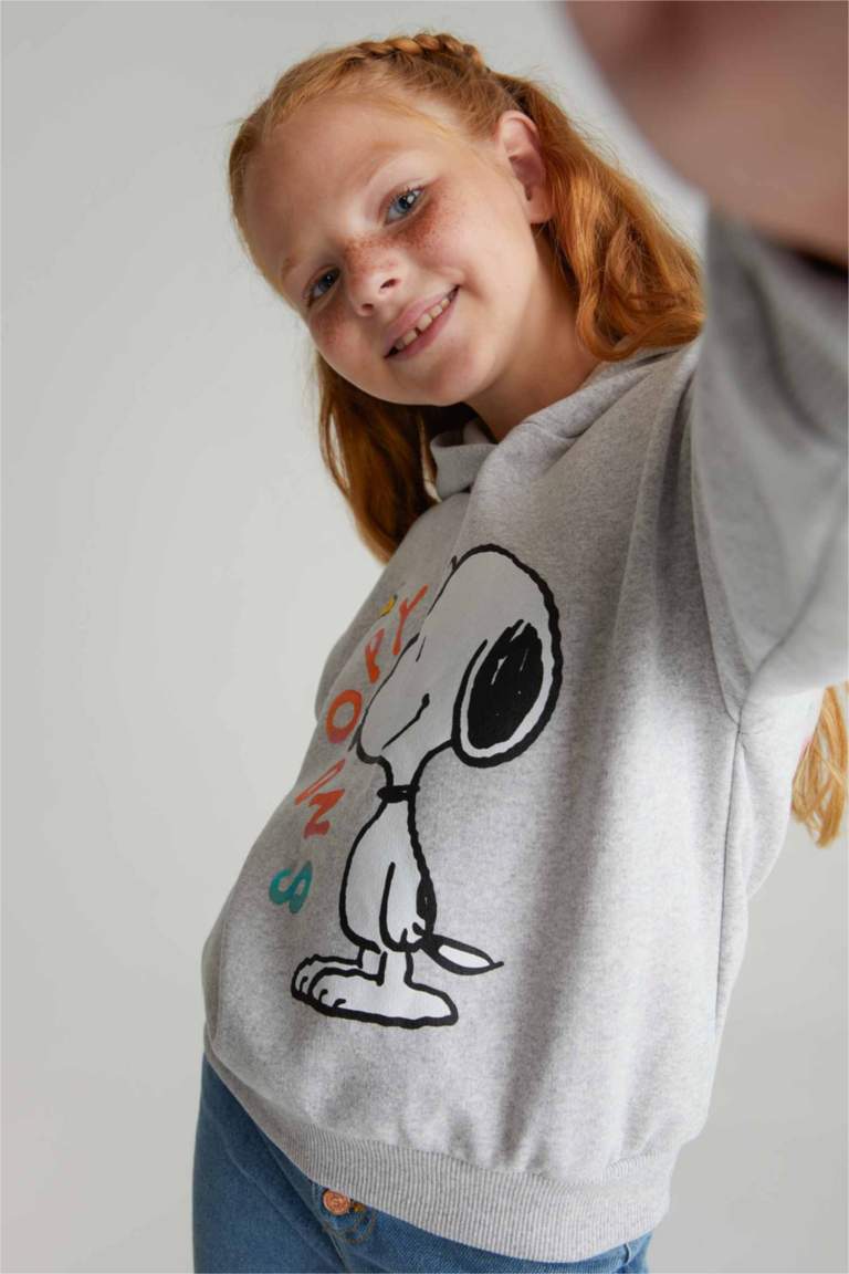 Grey GIRLS & TEENS Girl Snoopy Hoodie Sweatshirt 2669124 | DeFacto