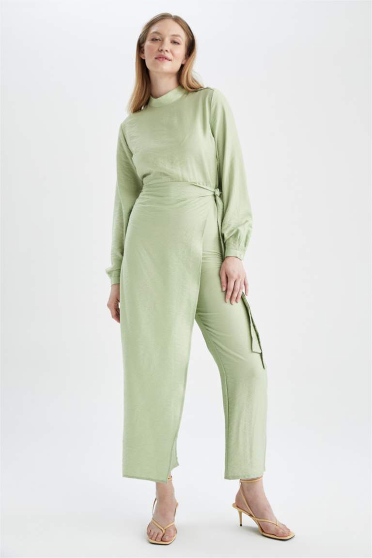 Turquoise Woman Basic Binding Detailed Jumpsuit 2630797 | DeFacto