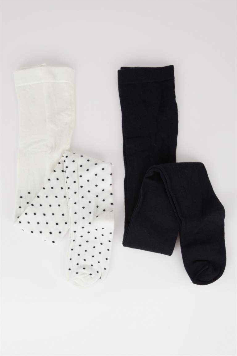 Navy GIRLS & TEENS Girls' Cotton 2-Pack Tights 2567346 | DeFacto