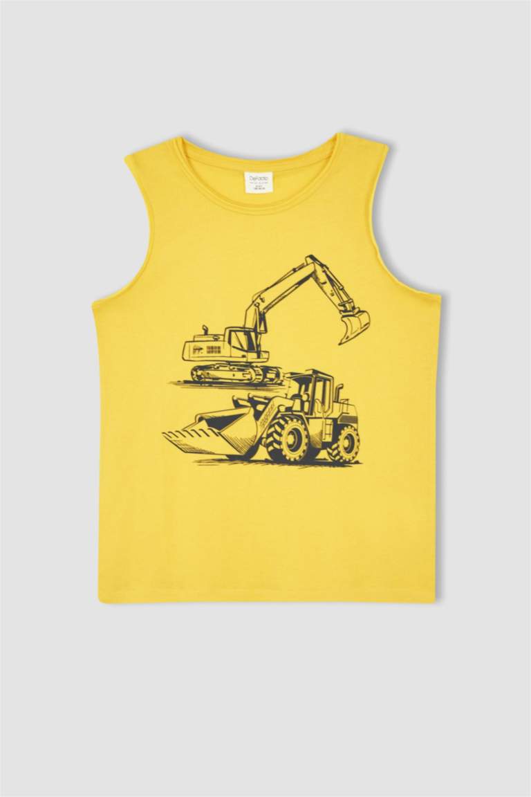 Yellow BOYS & TEENS Boy Crew Neck Singlet 2631842 | DeFacto