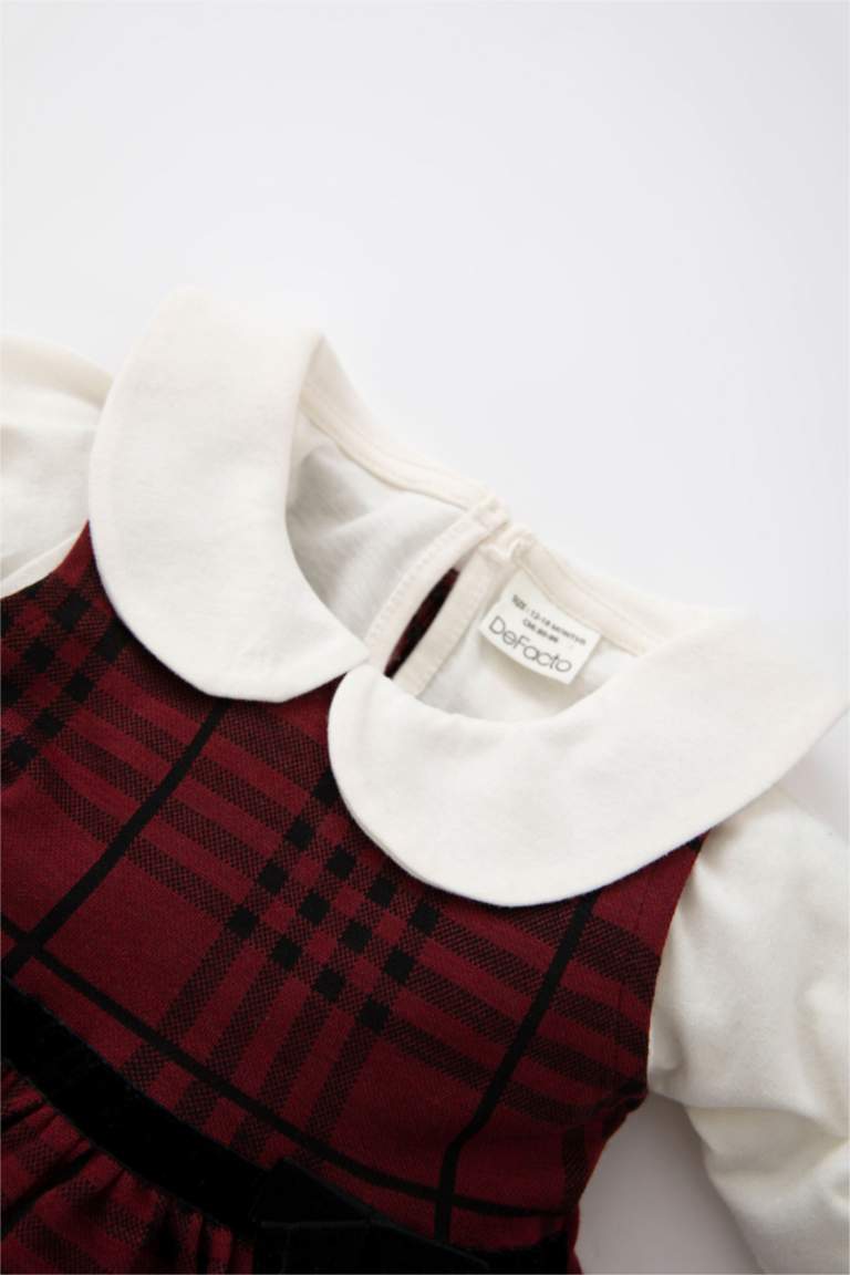 Bordeaux BABY GIRL 3 piece Regular Fit Baby Collar Plaid Set 2672039 ...