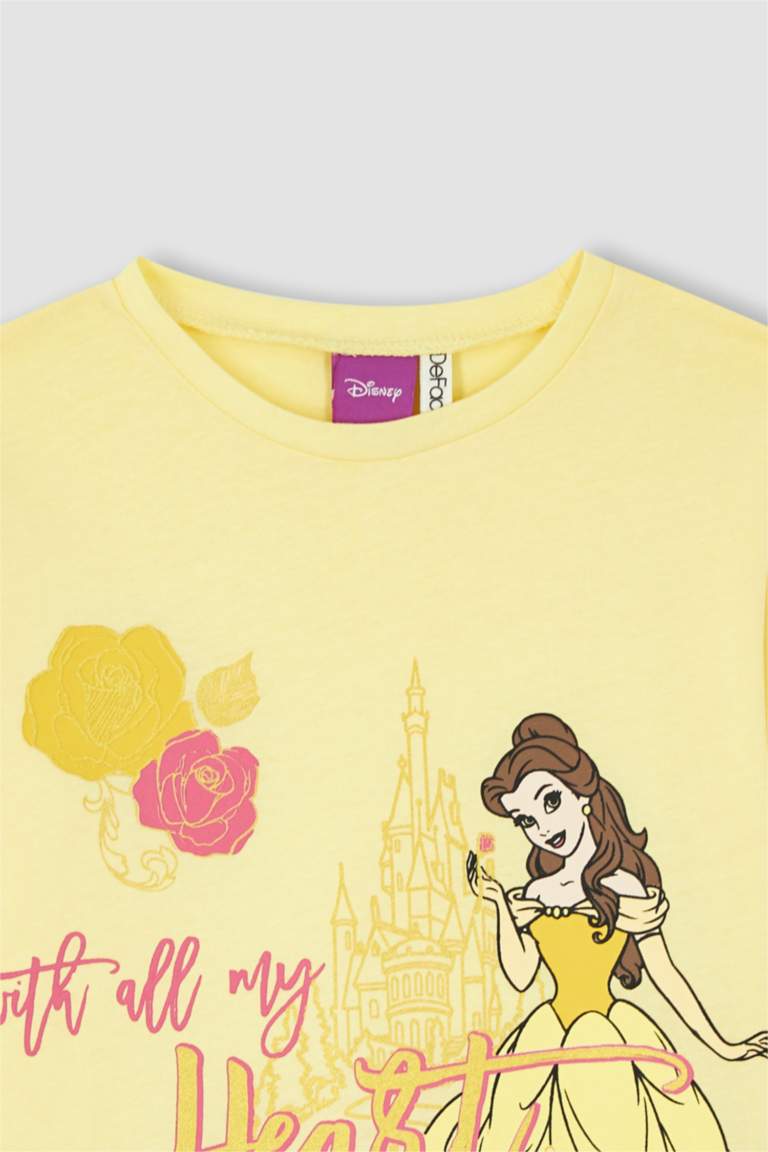 Yellow GIRLS & TEENS Regular Fit Disney Princess Licensed Short Sleeve ...