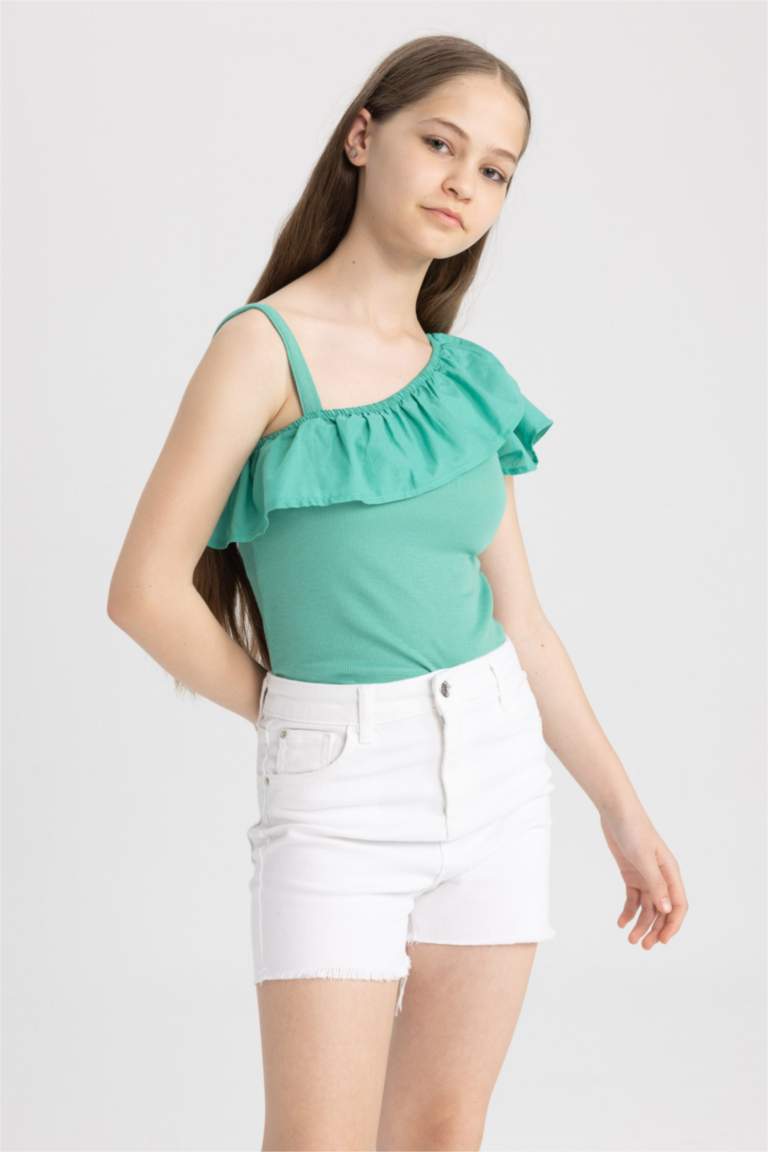 Turquoise Girls & Teens Girl Crop Tank Top 2650949 | DeFacto