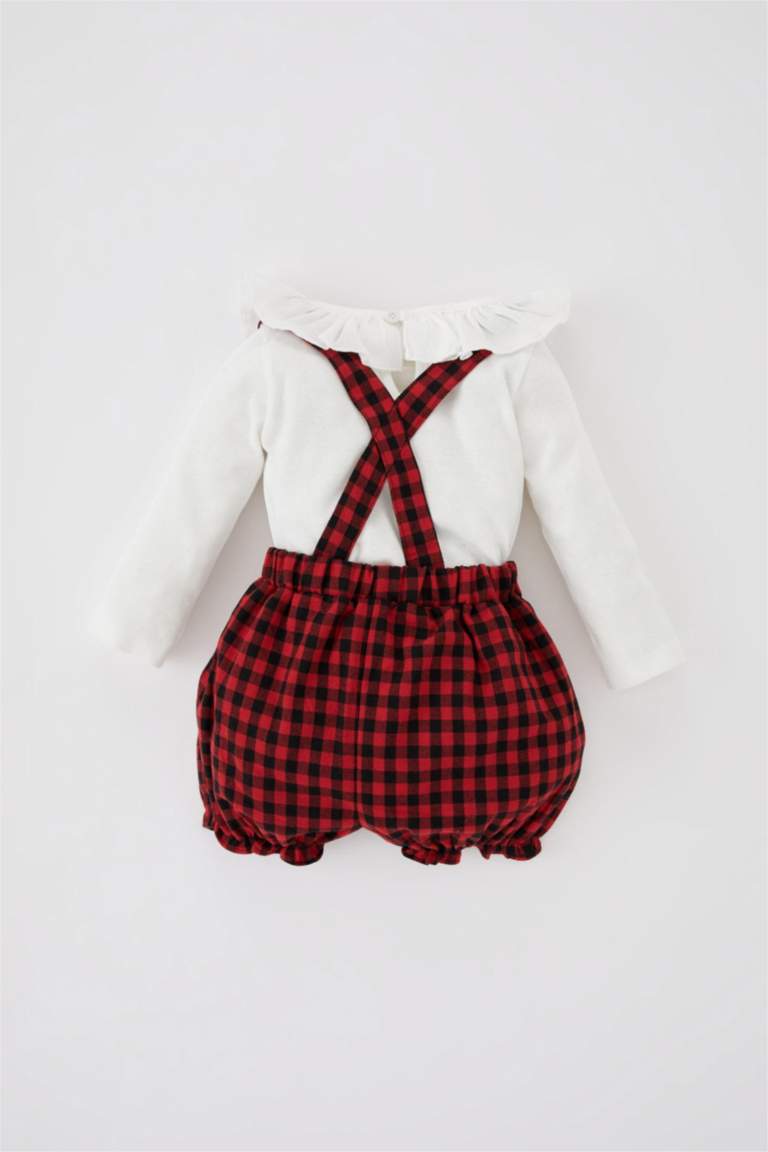 Red BABY GIRL 2 piece Regular Fit Gingham Set 2678572 | DeFacto