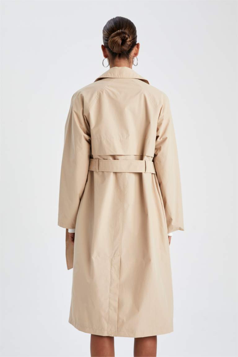 Brown WOMAN Relax Fit Trench Coat 2657239 | DeFacto