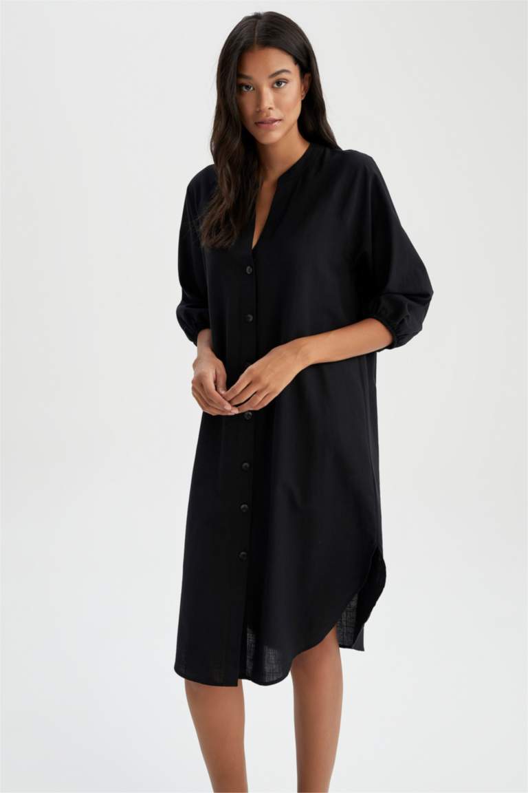 Black WOMAN Regular Fit Cotton Beachwear 2668510 | DeFacto