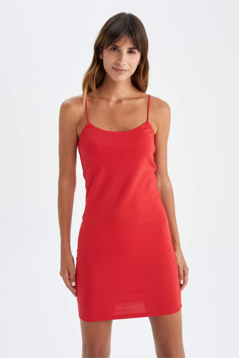 Red Woman Bodycon Rope Strap Dress 2655282 | DeFacto