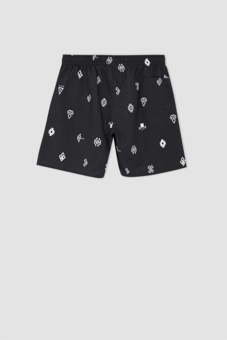 Black Man Regular Fit Patterned Shorts 2659996 | DeFacto