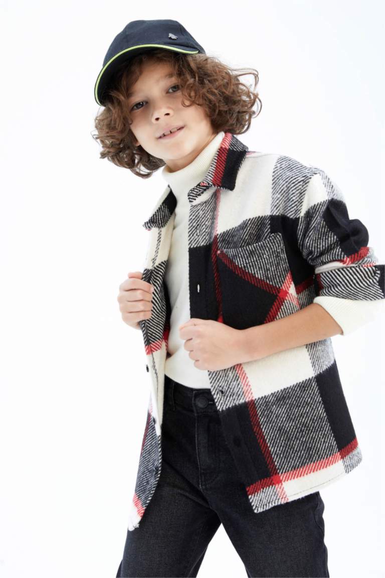 Black Boys & Teens Oversize Fit Long Sleeve Shirt 2679762 | DeFacto