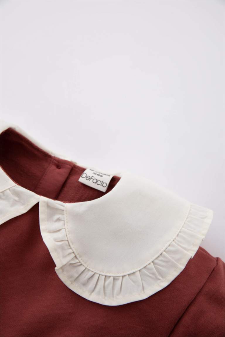 Orange BABY GIRL Regular Fit Big Neck Sweatshirt 2669244 | DeFacto