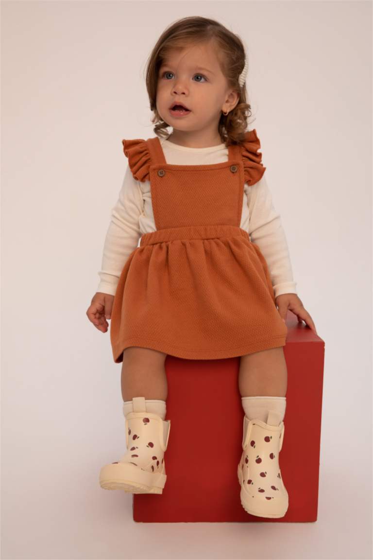Orange Baby Girl 2 piece Regular Fit Envelope Neck Set 2682866 | DeFacto